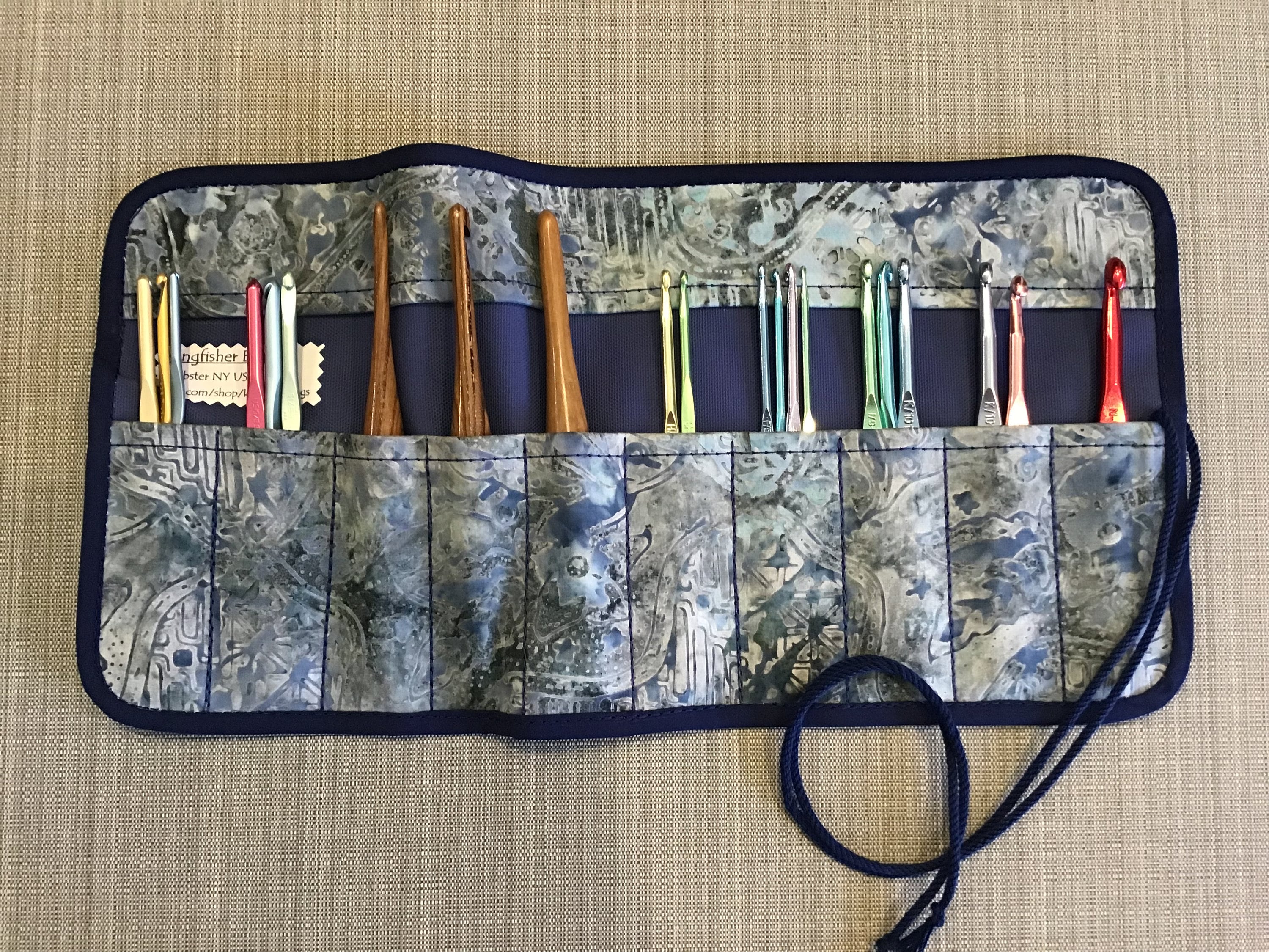 Extra Large 10-slot Crochet Hook Case, Crochet Organizer Storage Roll ...