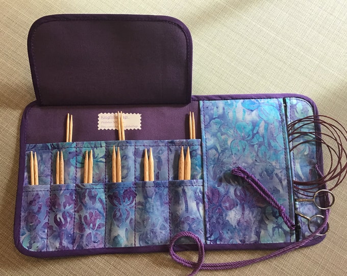 NEW ~ Interchangeable Needle Case With Inlaid Zipper Panel, Knitting ...