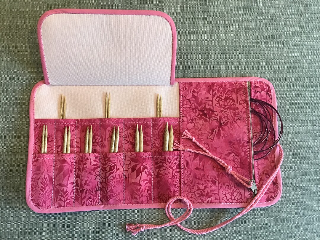 Interchangeable Needle Case With Inlaid Zipper Panel, Knitting Needle ...