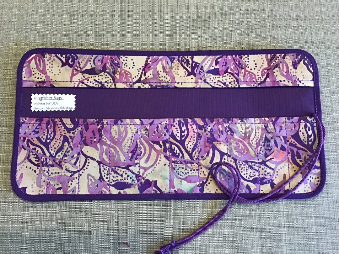 Extra Large 10-slot Crochet Hook Case, Crochet Organizer Storage Roll ...