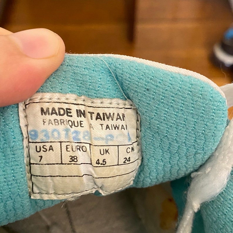 Vintage Nike 70s 80s Air Icarus Trainers/shoes. White Blue. Women's 7 ...