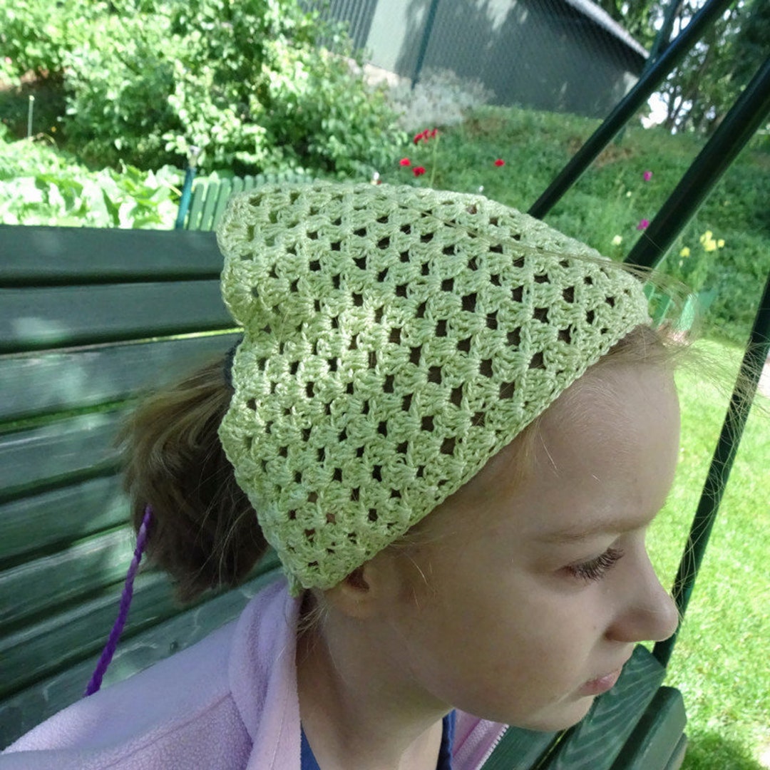 Green Beach Bandana for a Girl Bleu Bandana White Bandana - Etsy