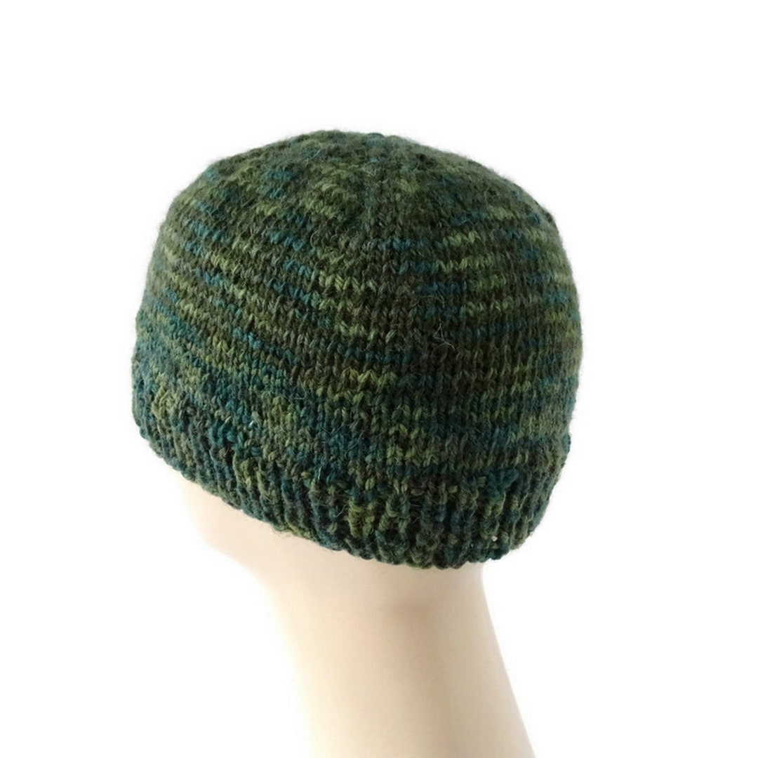 Man's Green Camo Hat Hunter Hat Green Woolen Cap - Etsy