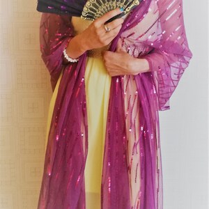 Tulle Shawl Shawl With Sequins Bridesmaid Shawl - Etsy