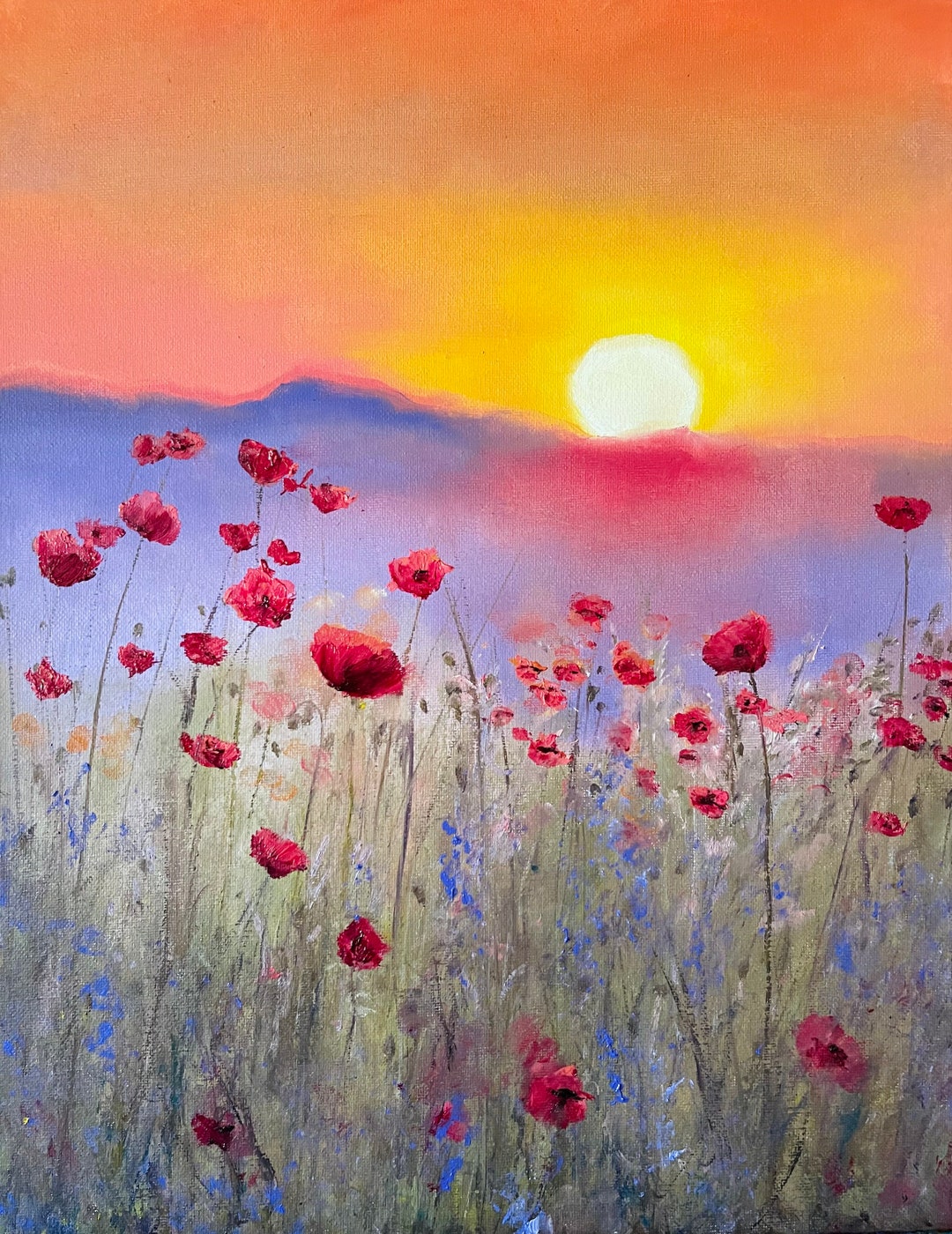 Sunset Poppies - Etsy