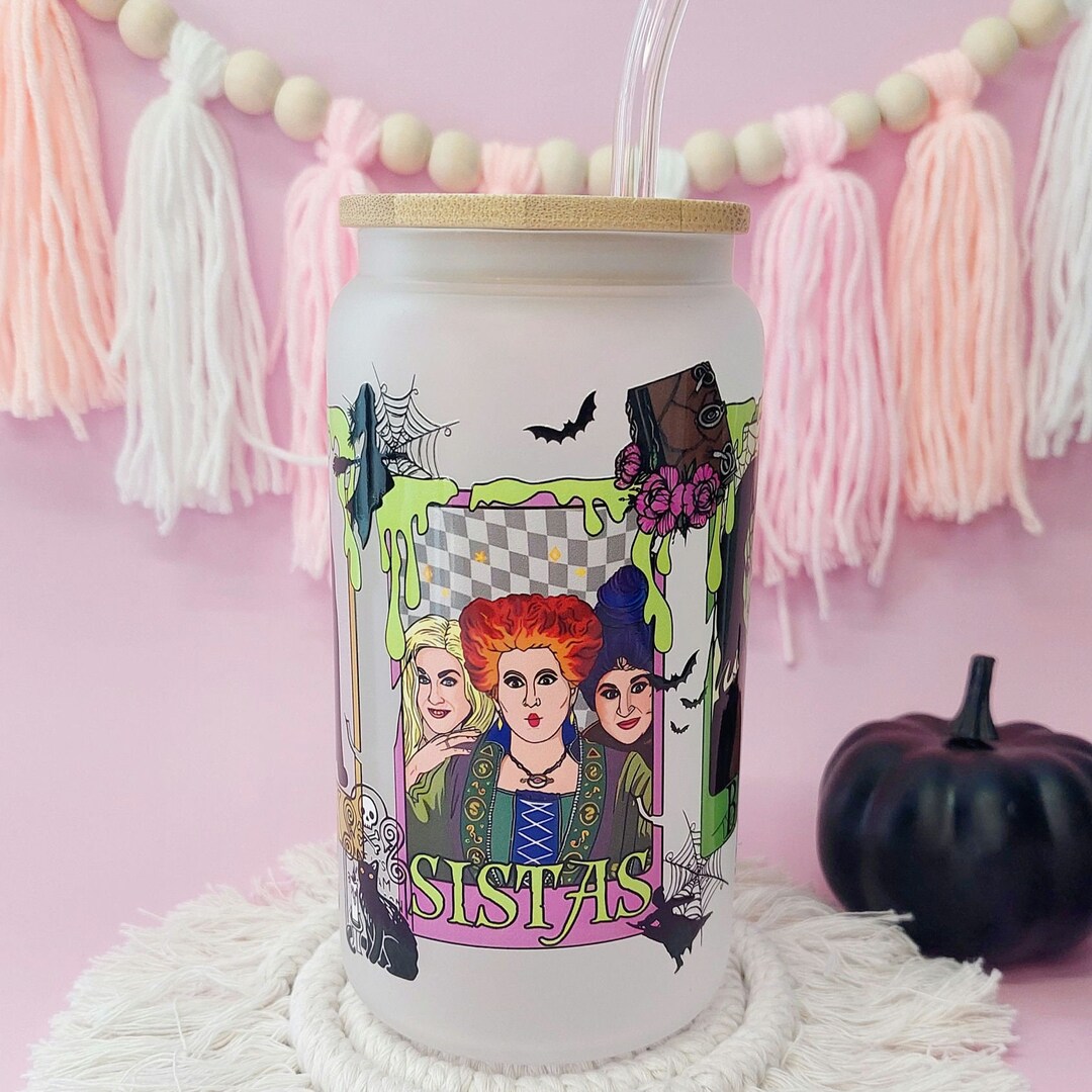 Hocus Pocus Halloween Cup Reusable Cold Cup Girly Spooky Decor Sisters ...