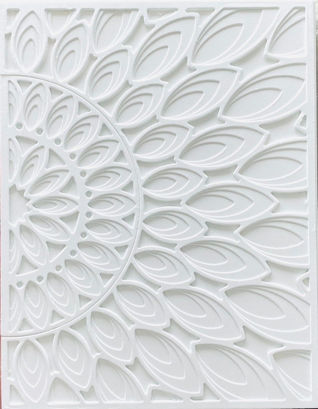 Lumina - Blank Handmade Die Cut Card Keepsake Dimension Monochrome ...