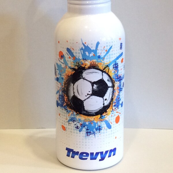 Soccer Water Bottle - Etsy