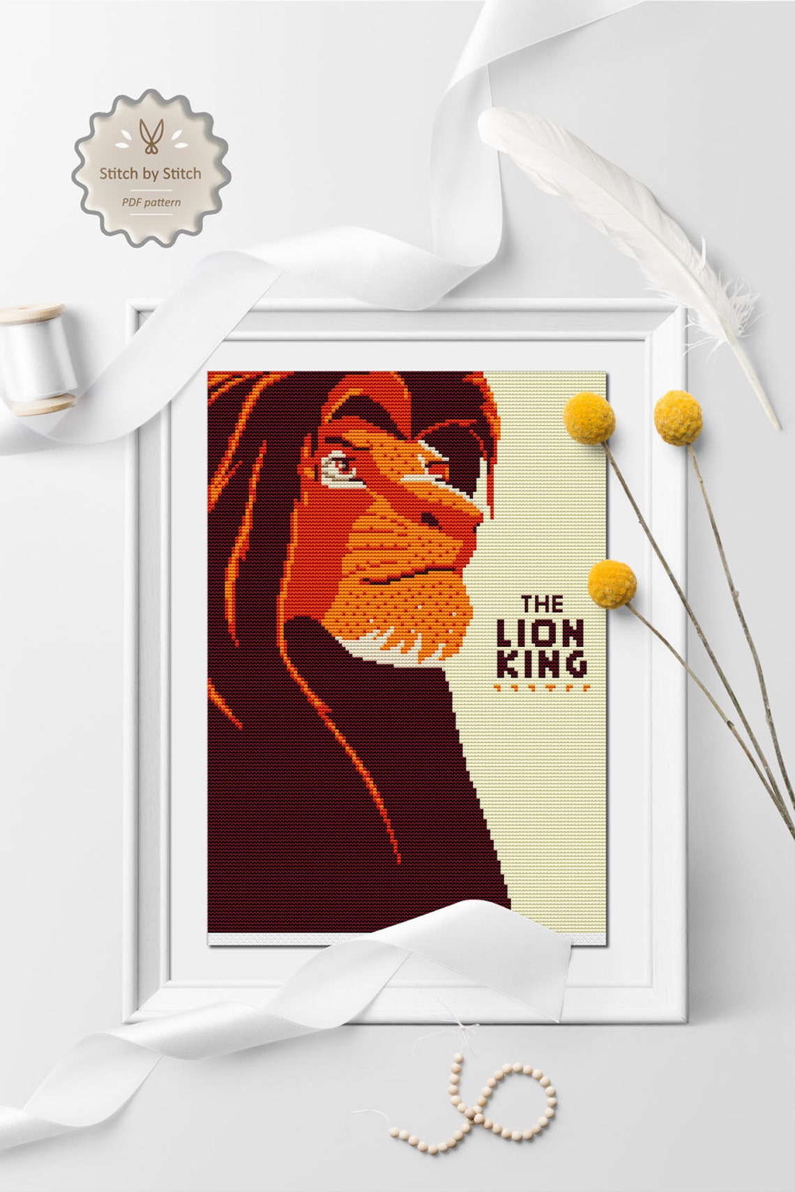 Lion King Cross Stitch Pattern Simba Cross Stitch Easy Cross - Etsy