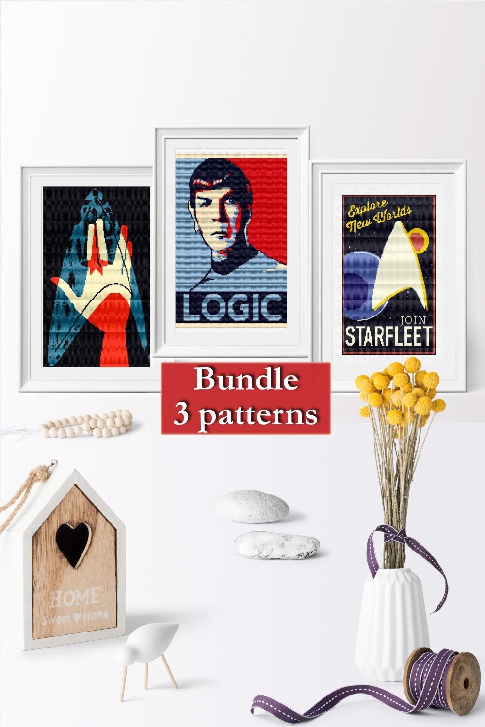 Star Trek Cross Stitch Pattern Borg Modern Cross Stitch | Etsy