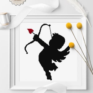 Cupid Cross Stitch Pattern, Love Cross Stitch Pattern, Easy Cross ...