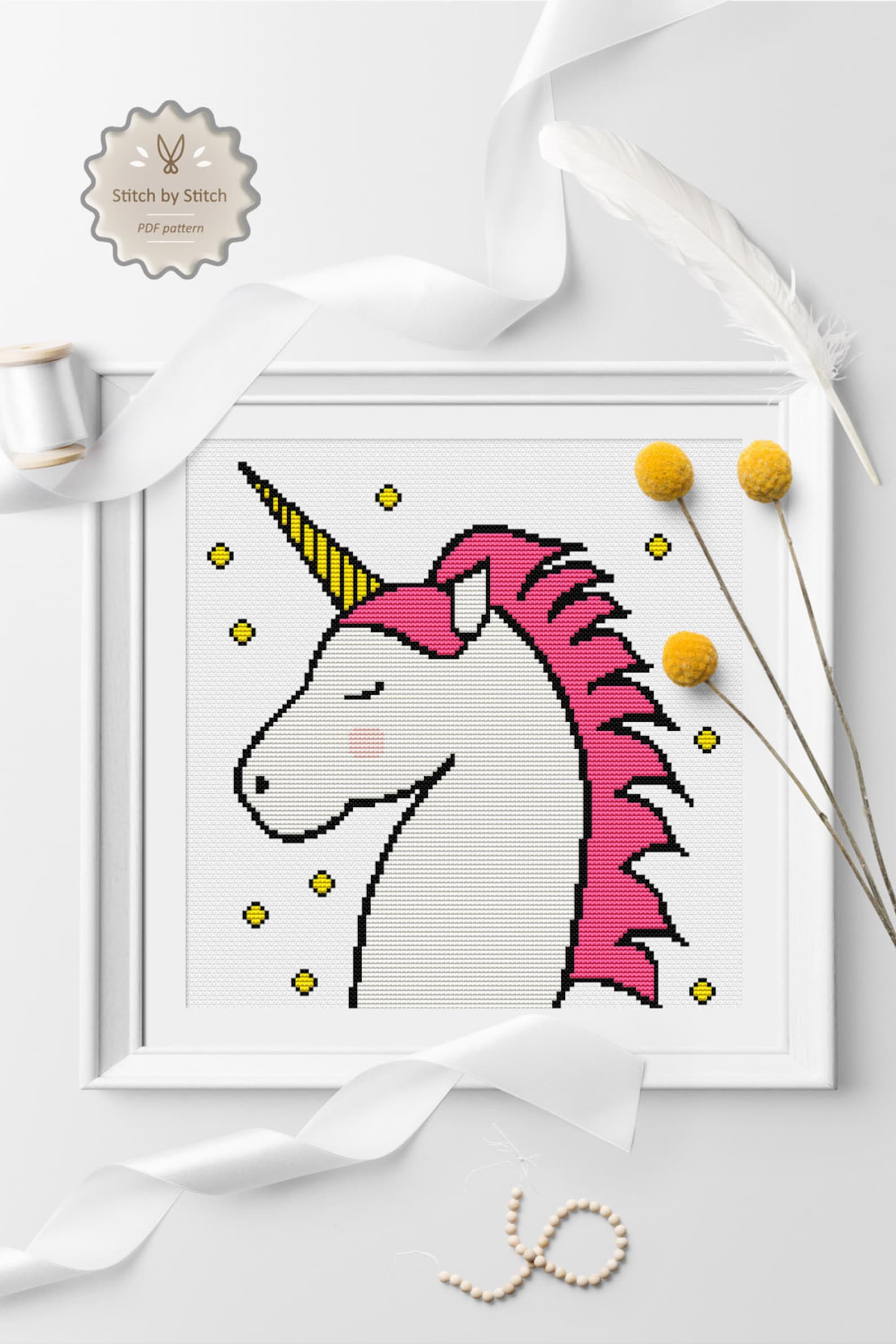 Unicorn Cross Stitch Pattern Nursery Cross Stitch Instant - Etsy