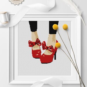 Shoes Cross Stitch Pattern, Fashion Cross Stitch, Instant Download ...