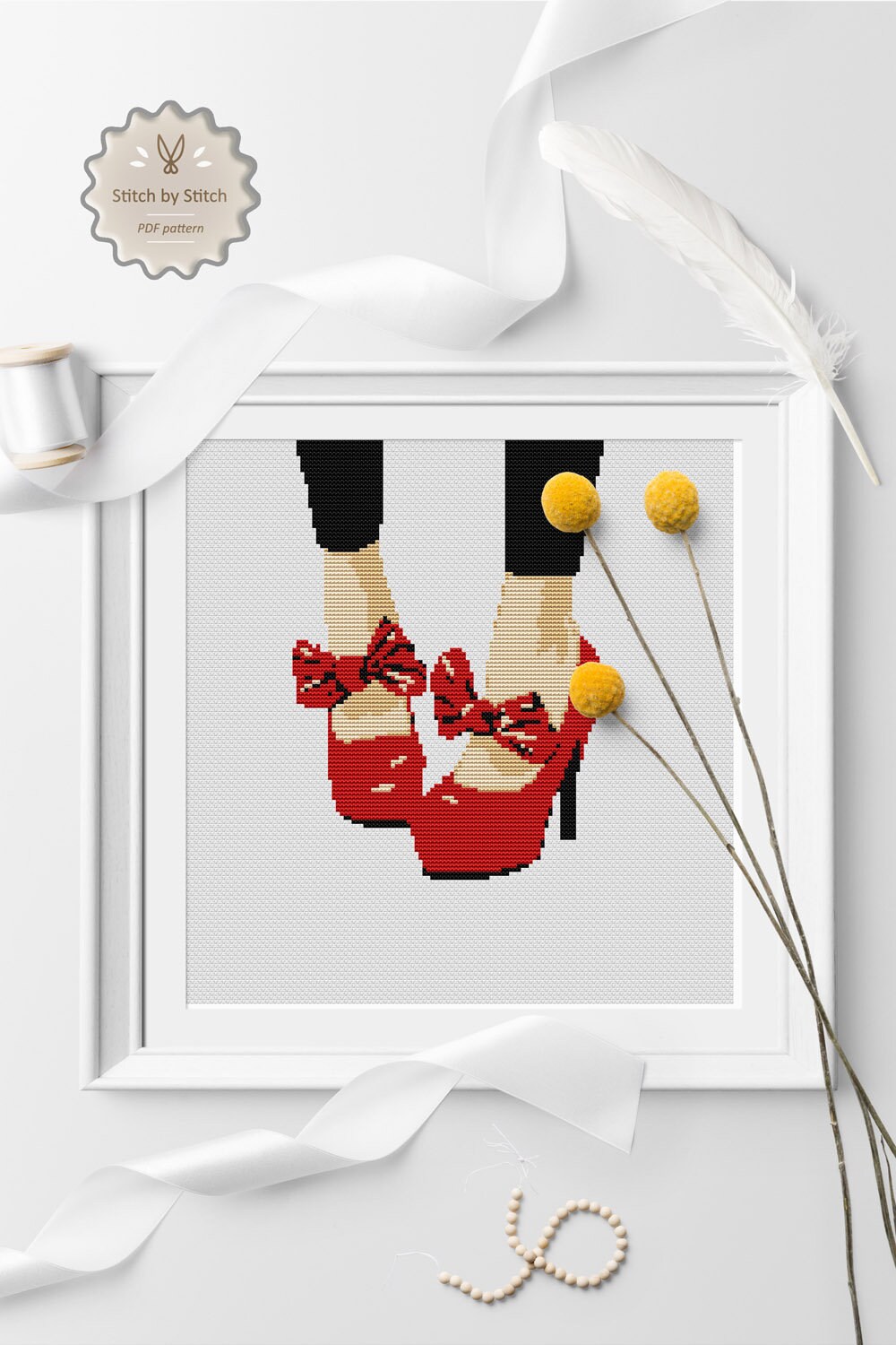 Shoes Cross Stitch Pattern Fashion Cross Stitch Instant - Etsy