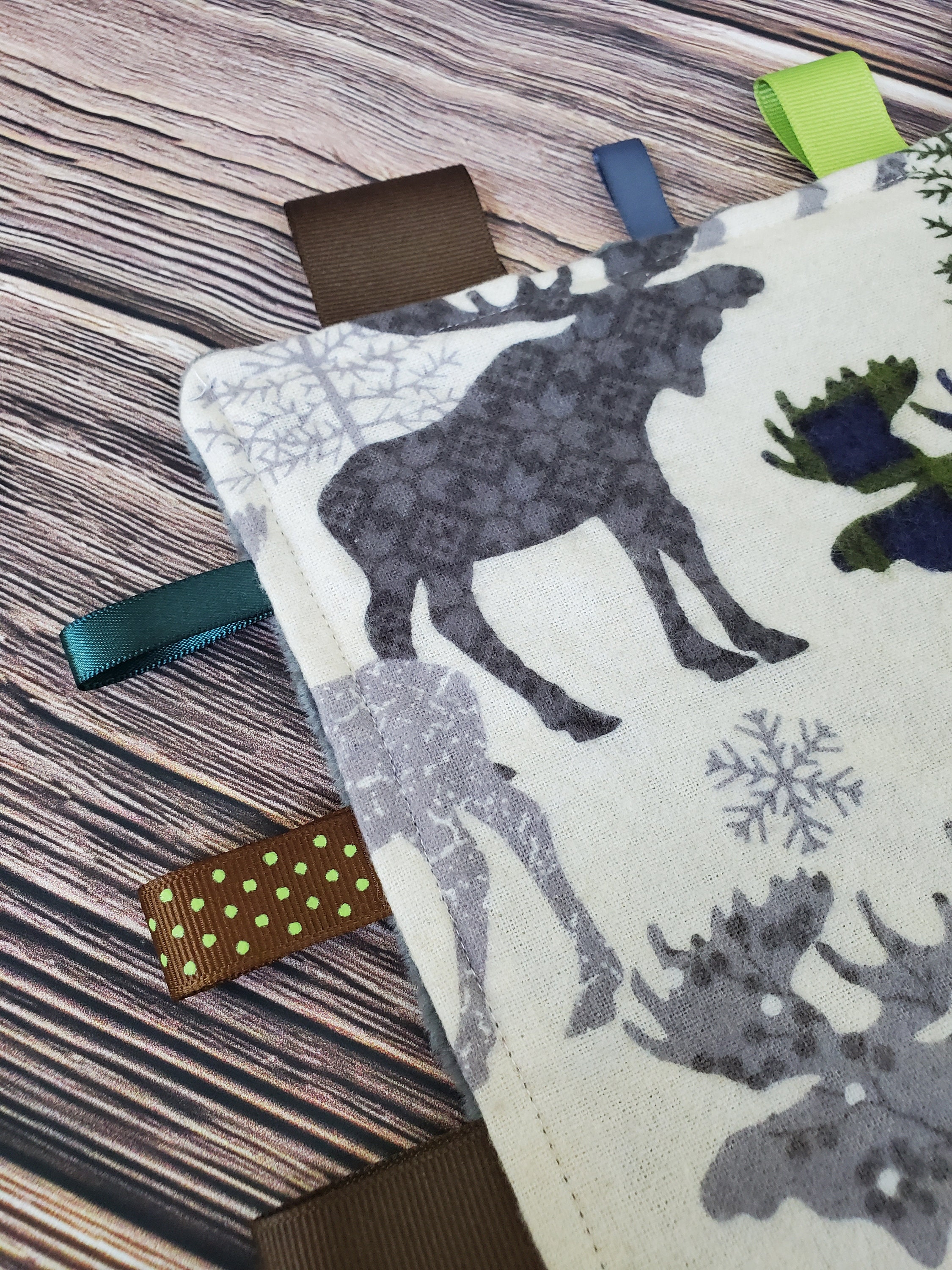 Moose Baby Tag Blanket - Etsy