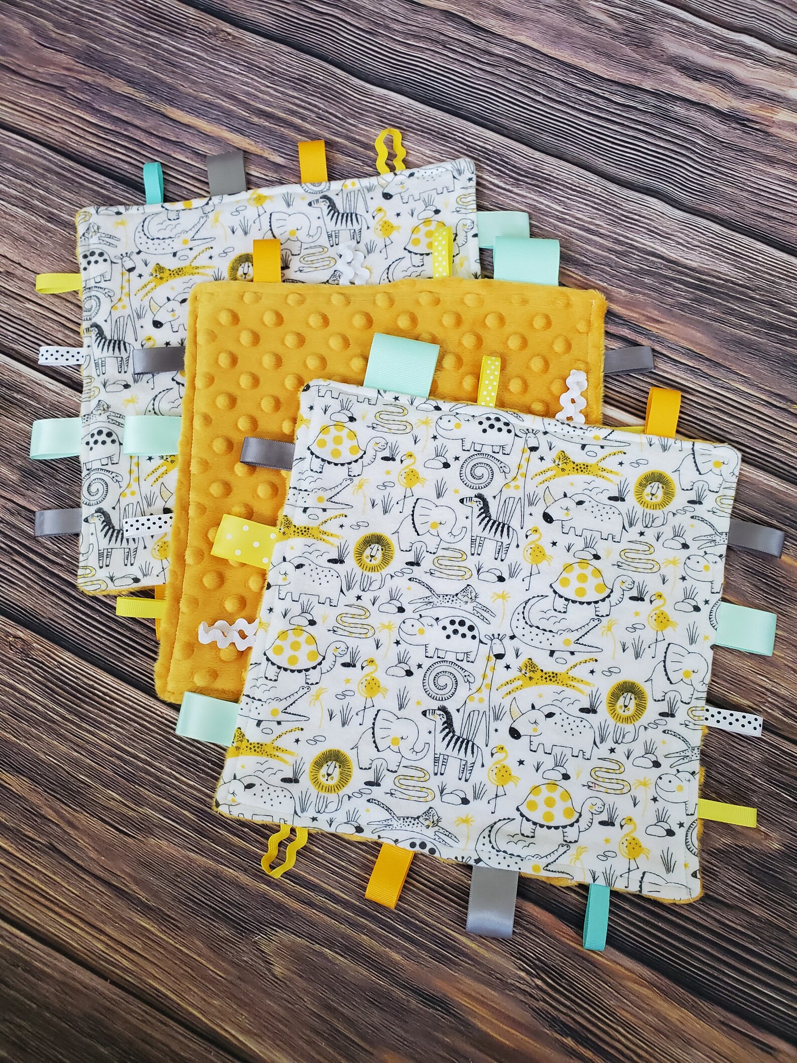Zoo Animal Baby Tag Blanket - Etsy