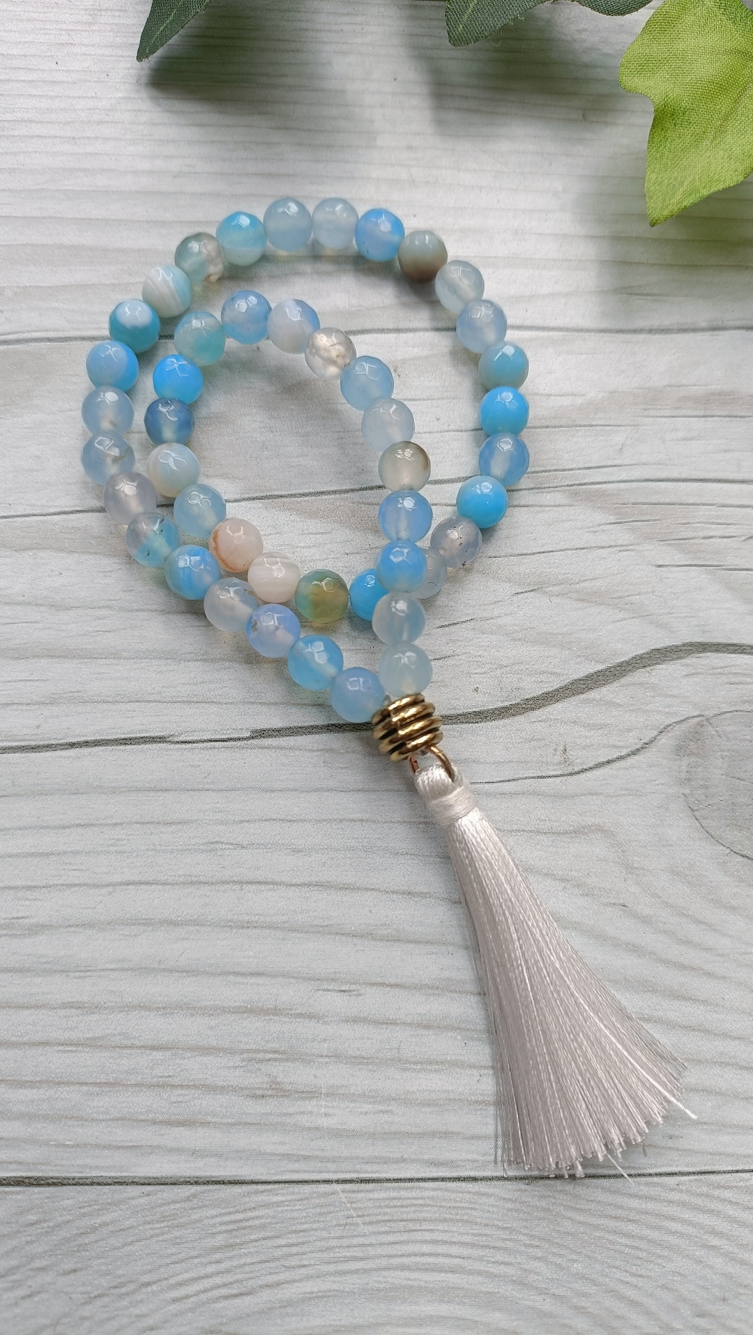 Mini Japa Mala 45 Agates Sacred Numerical Codes of Agesta Meditation ...