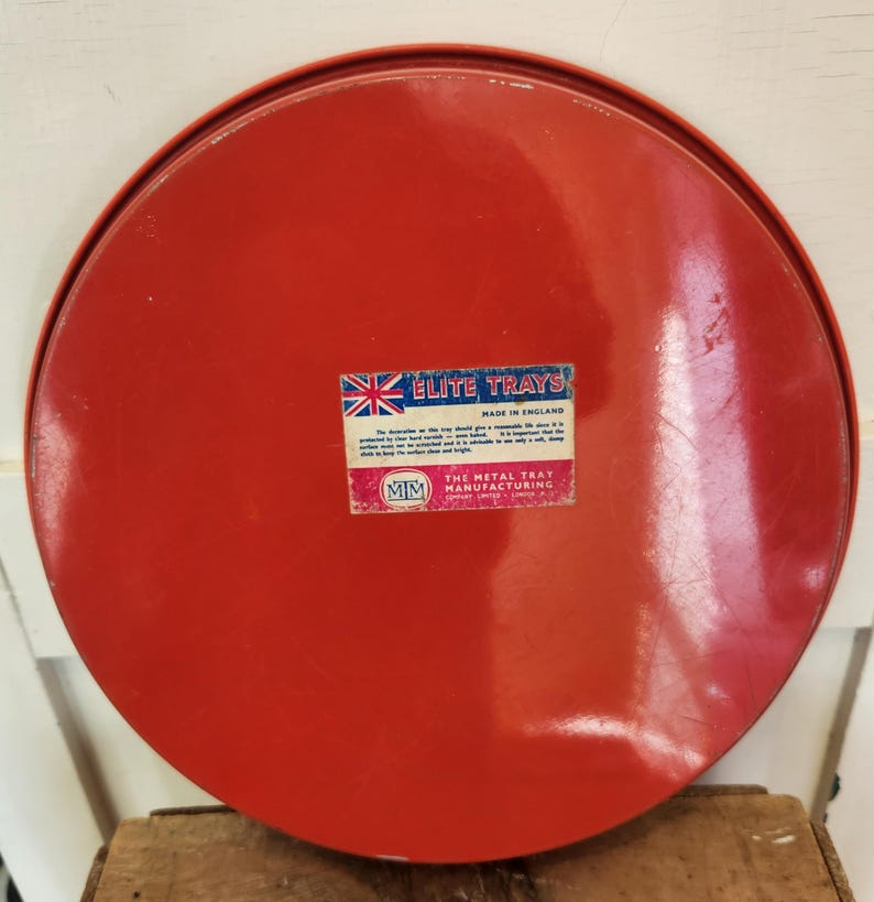1970s Orange Flowered Metal Tray Vintage Great Shape - Etsy