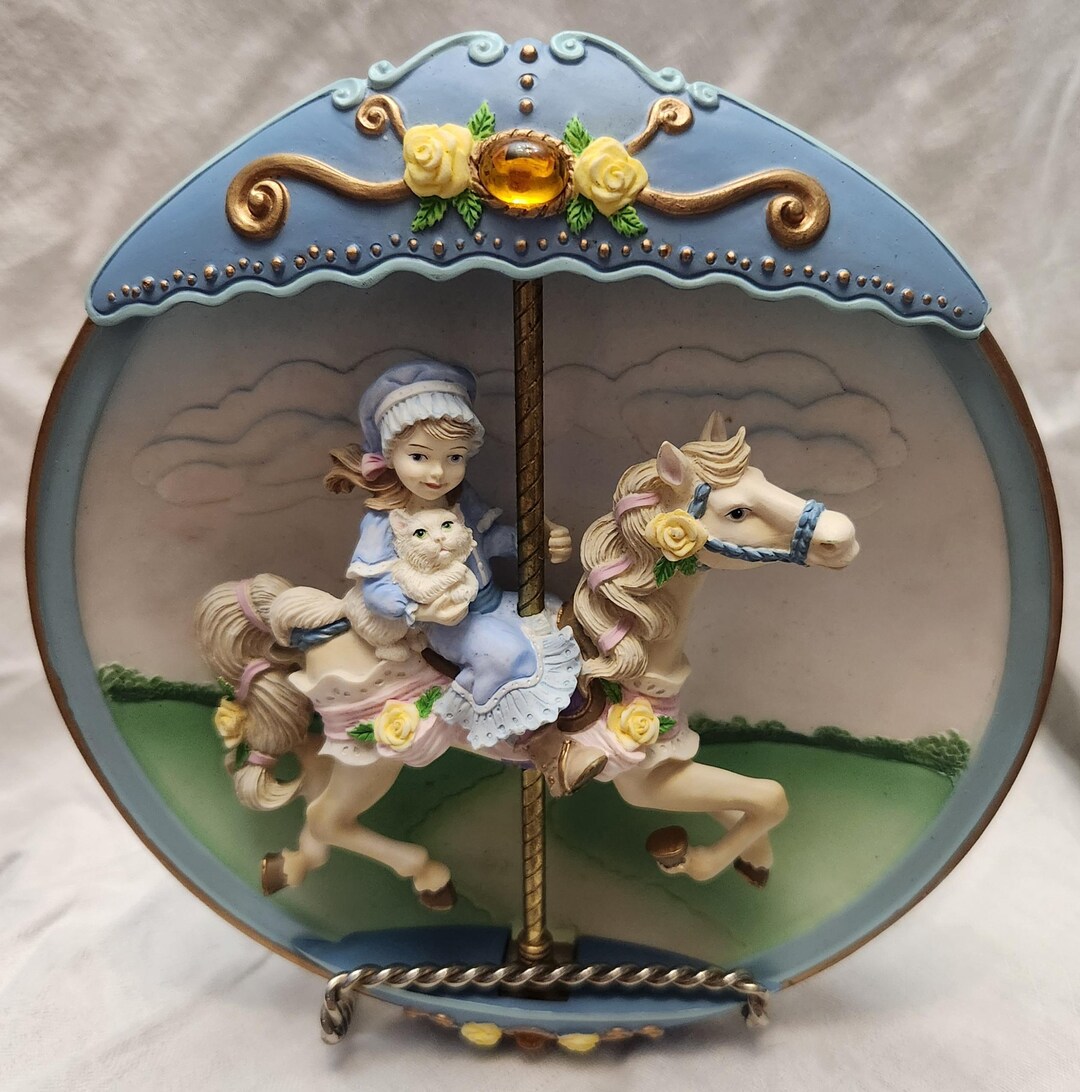 Carousel Daydreams Musical Plate "wishful Thinking" the Bradford ...