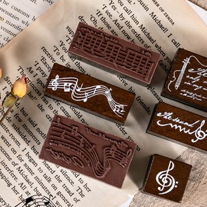 Time Like Song Series Wooden Stamp Set Rubber Music Stamp - Etsy