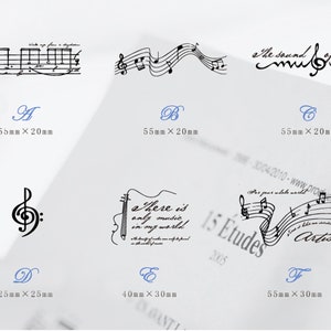 Time Like Song Series Wooden Stamp Set Rubber Music Stamp - Etsy