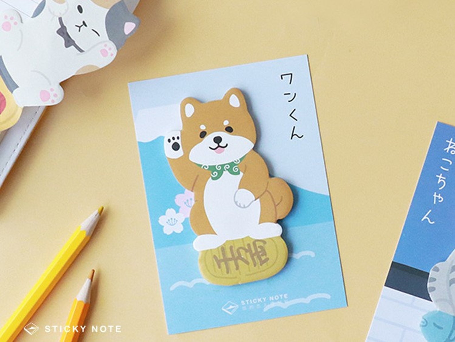 Standing Pet Memo Collection Animal Sticky Notes Memo Cat | Etsy