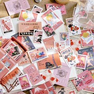 Retro Japan Stickers Box Fuji Little Sticker Ukiyo-e | Etsy