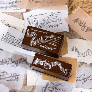 Time Like Song Series Wooden Stamp Set Rubber Music Stamp - Etsy