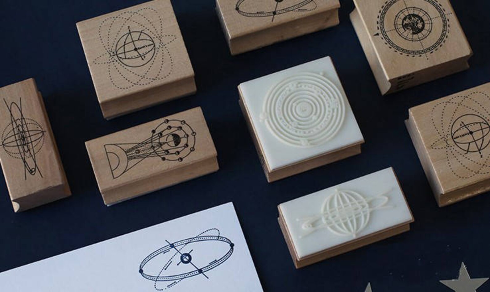 Galaxy Wooden Stamp Set Stars Stamp Universe Stamp Wood | Etsy