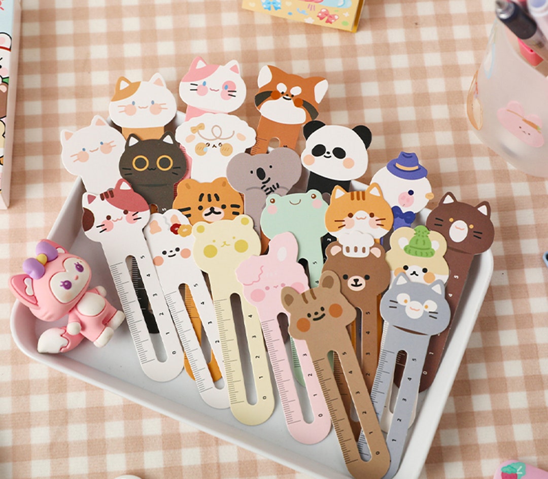 Lovely Animal City Bookmarks Box 30pc Scale Bookmark Kawaii Bookmark ...