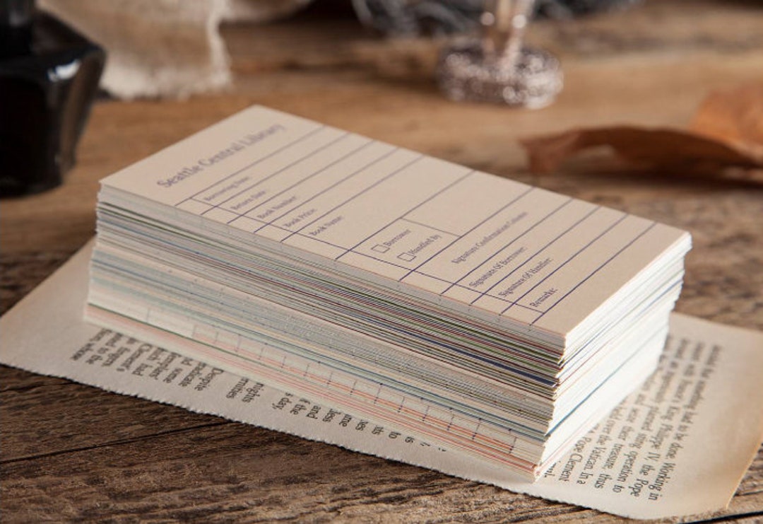 Library Card Memo Pad Collection Stuttgart Library Notepad - Etsy