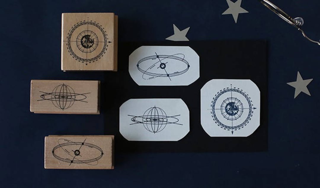 Galaxy Wooden Stamp Set Stars Stamp Universe Stamp Wood - Etsy
