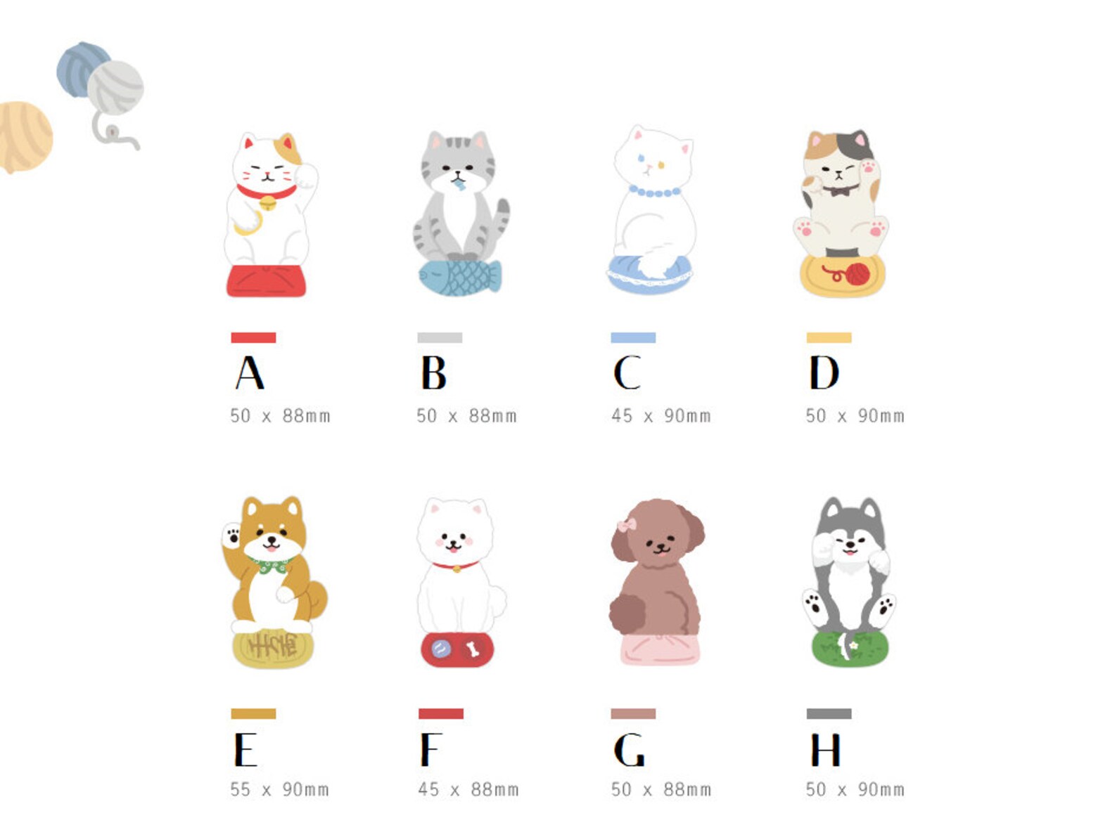 Standing Pet Memo Collection Animal Sticky Notes Memo Cat | Etsy