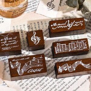 Time Like Song Series Wooden Stamp Set Rubber Music Stamp - Etsy
