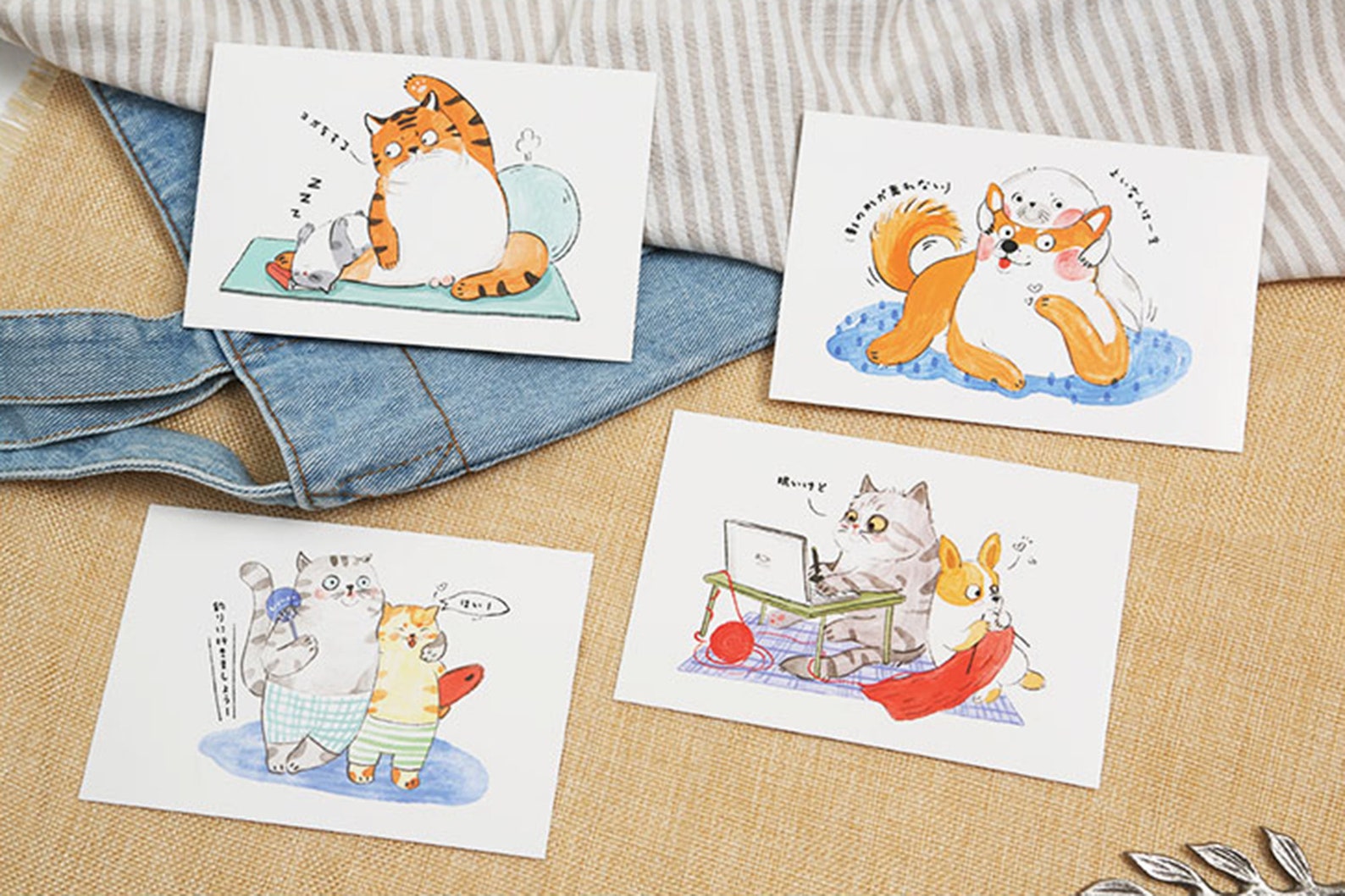 Cute Cartoon Animal Postcards Collection 30pc Rabbit Cat - Etsy