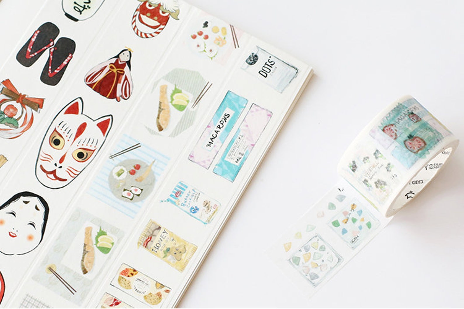 Japanese Culture Washi Tape Collection Hand Drawing Pattern | Etsy