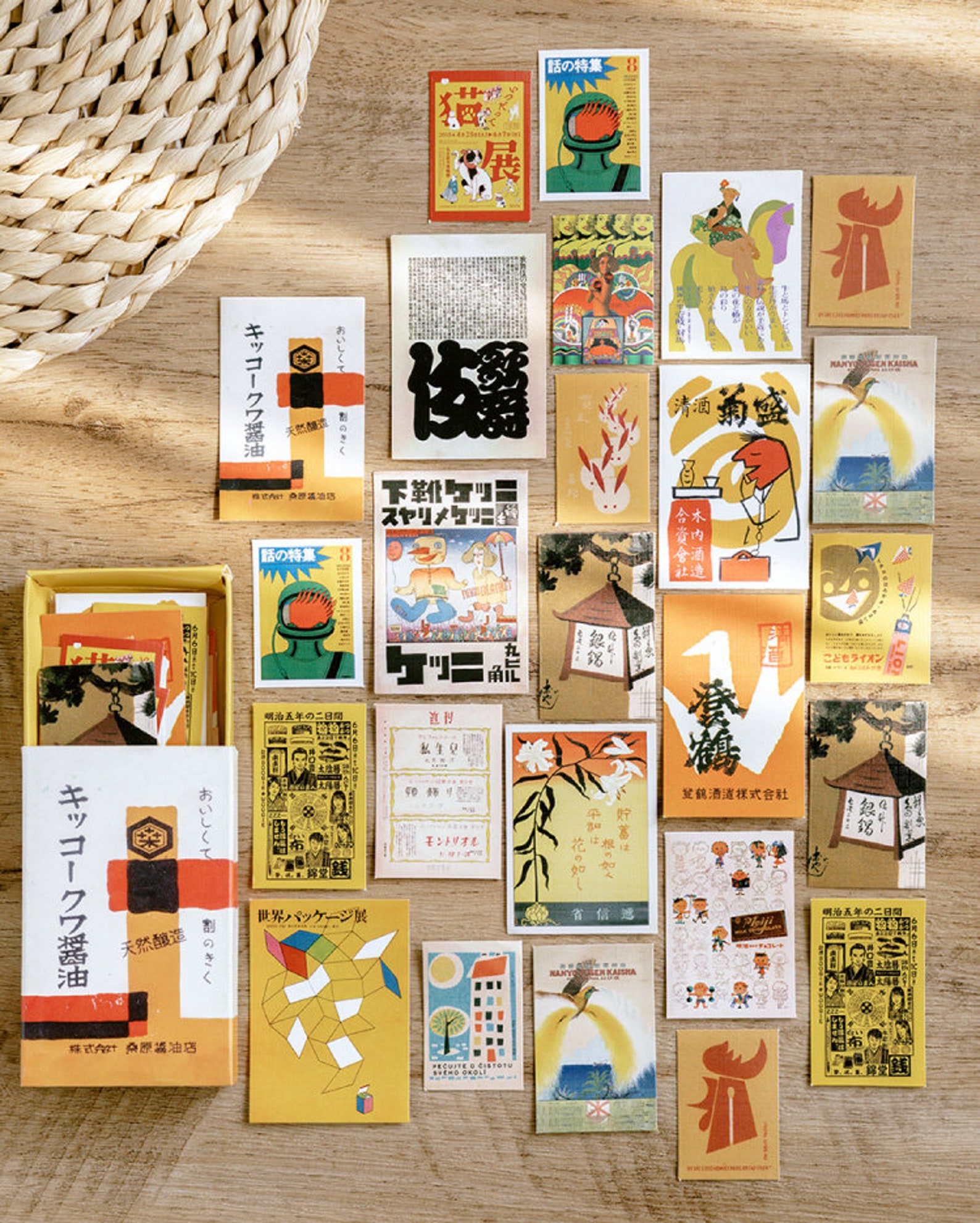 Retro Japan Stickers Box Fuji Little Sticker Ukiyo-e | Etsy