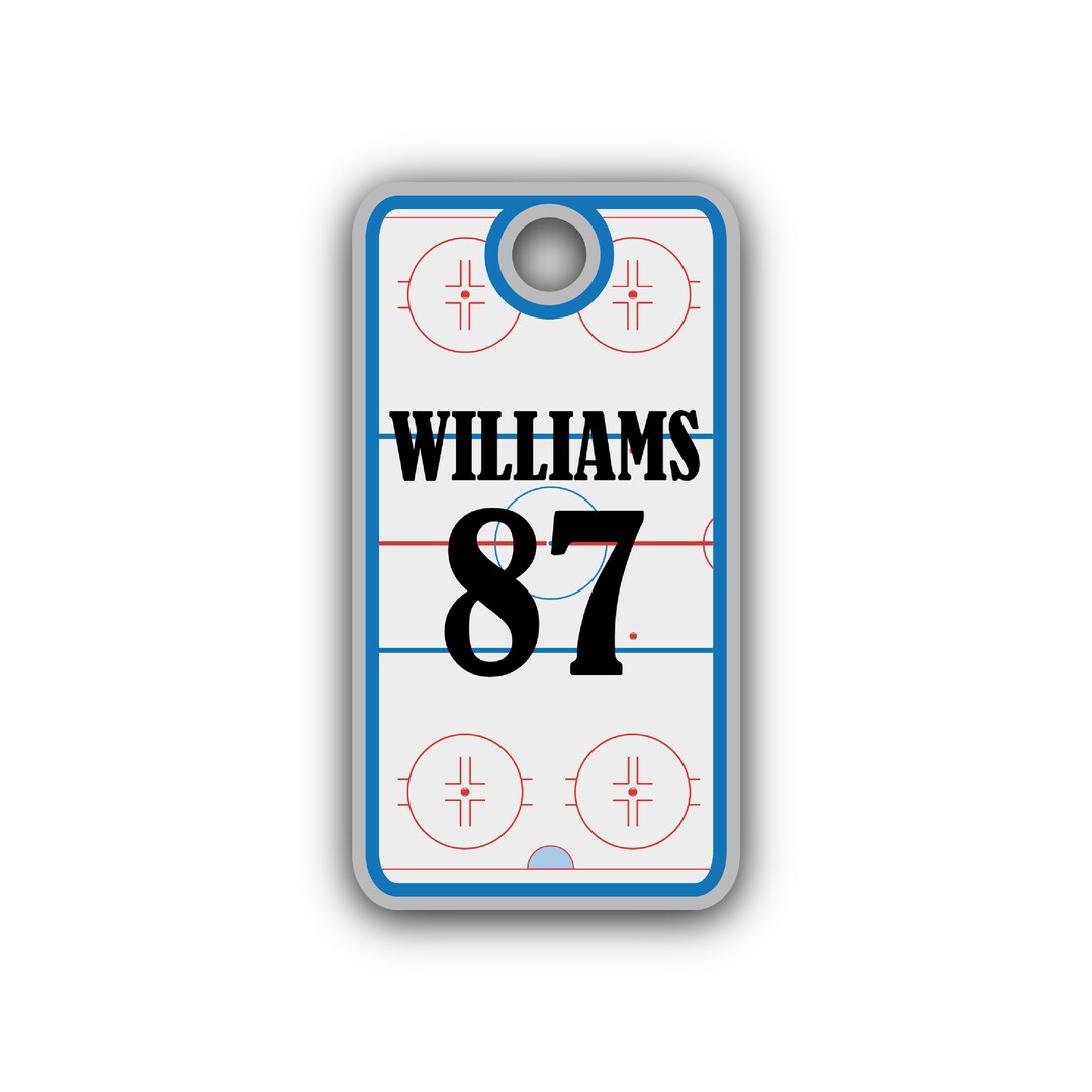 Personalized Hockey Bag Tag | Hockey Luggage Tag | Name, Numbers, and ...