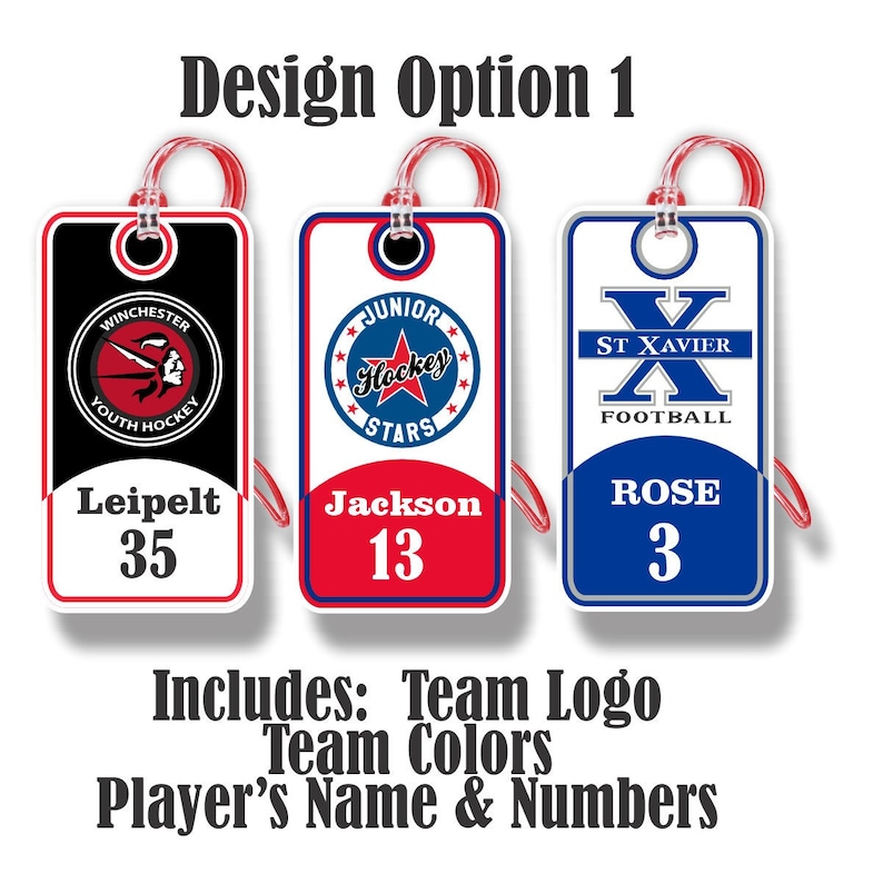 Custom Water Polo Team Bag Tags | Designed W/ Team Logo, Colors, Names ...