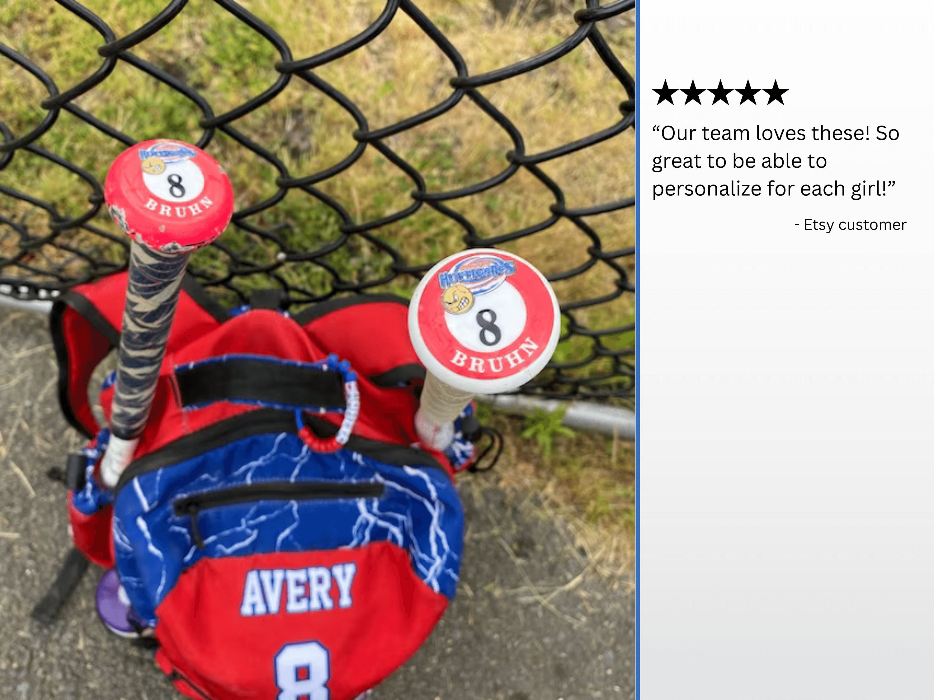 Personalized Baseball Bat Knob Decals, Choose Text, Number & Colors ...