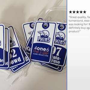 Custom Sports Team Bag Tag, Bag Tags for Football, Hockey, Baseball ...