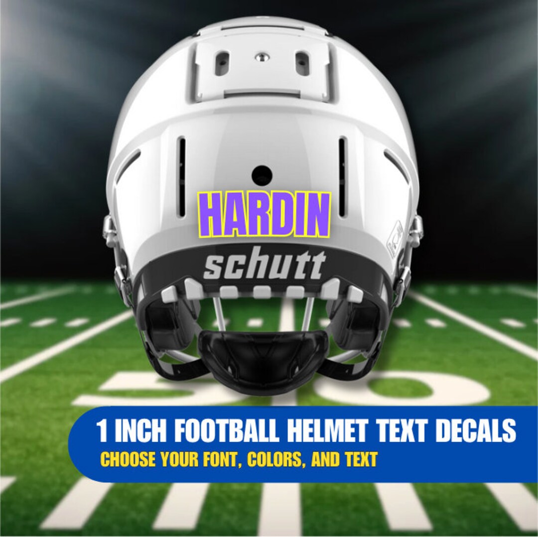 Custom Football Helmet Name Decals, Football Gifts, Dye Cut, Tough ...