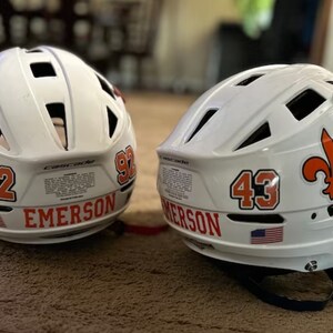 Custom 1 1/2 Inch Individual Helmet Numbers Dye Cut for Each Player ...