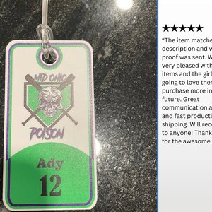 Custom Sports Team Bag Tag, Bag Tags for Football, Hockey, Baseball ...