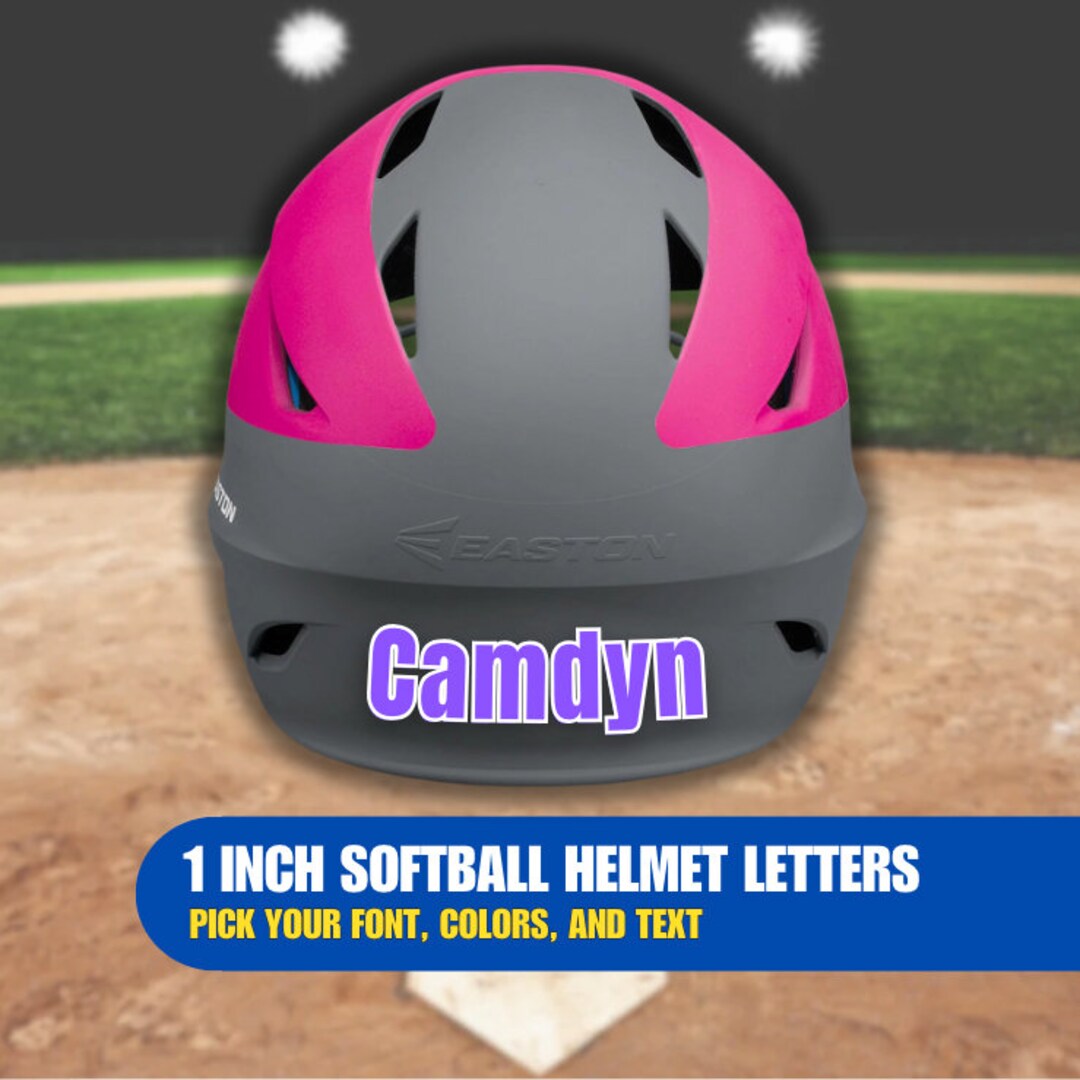 Custom Softball Helmet Name Decals - Stickers, Baseball Gifts, Dye Cut ...