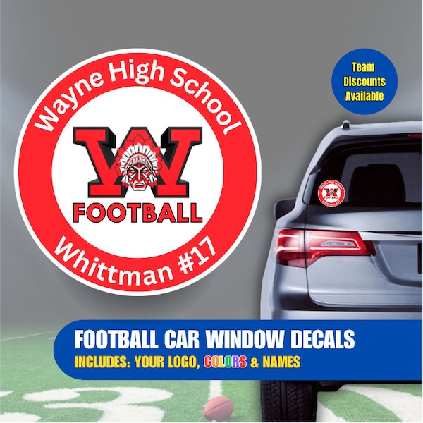 Football Car Window Decals - Etsy