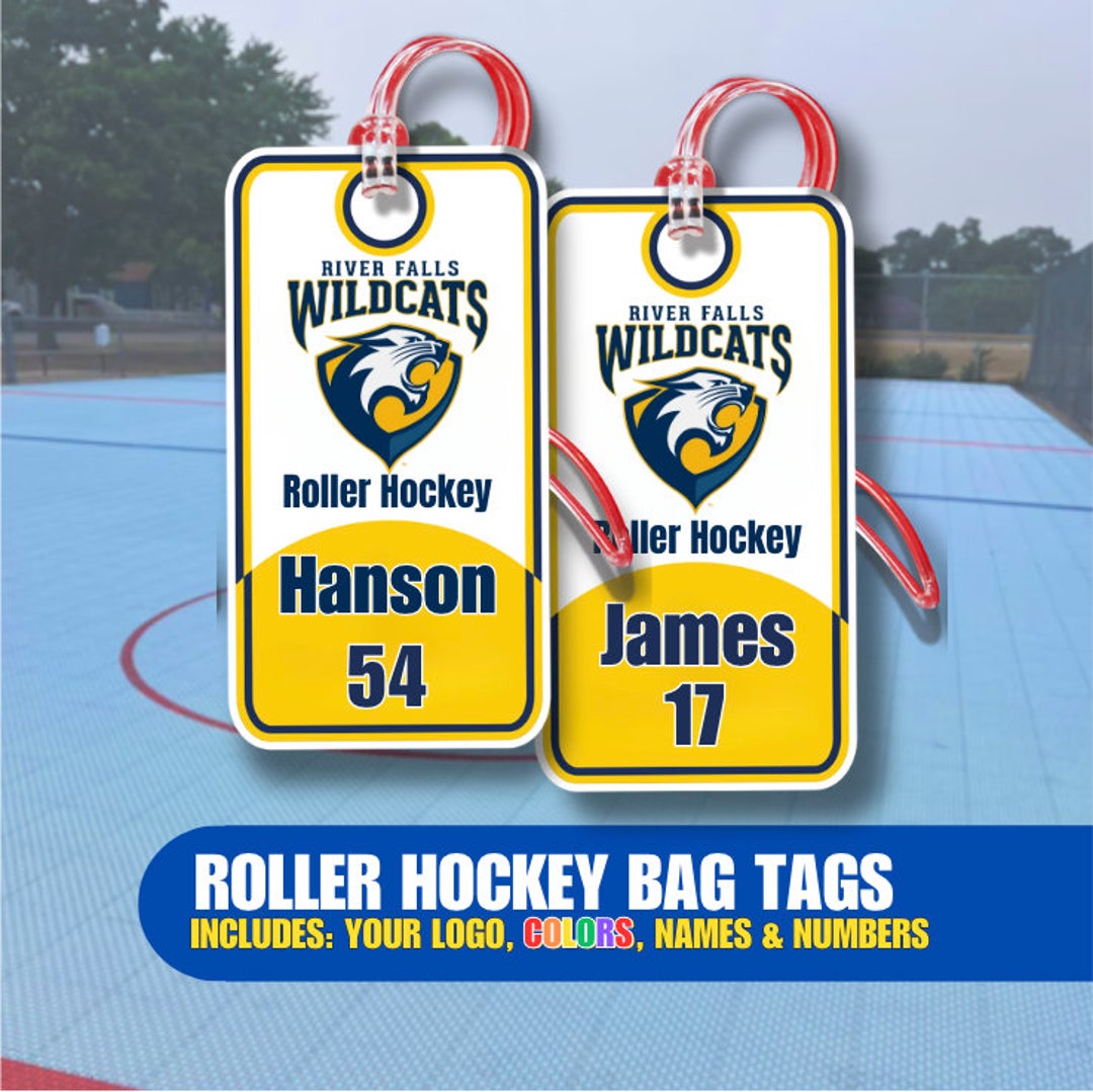 Custom Roller Hockey Team Bag Tags | Designed W/ Team Logo, Colors ...