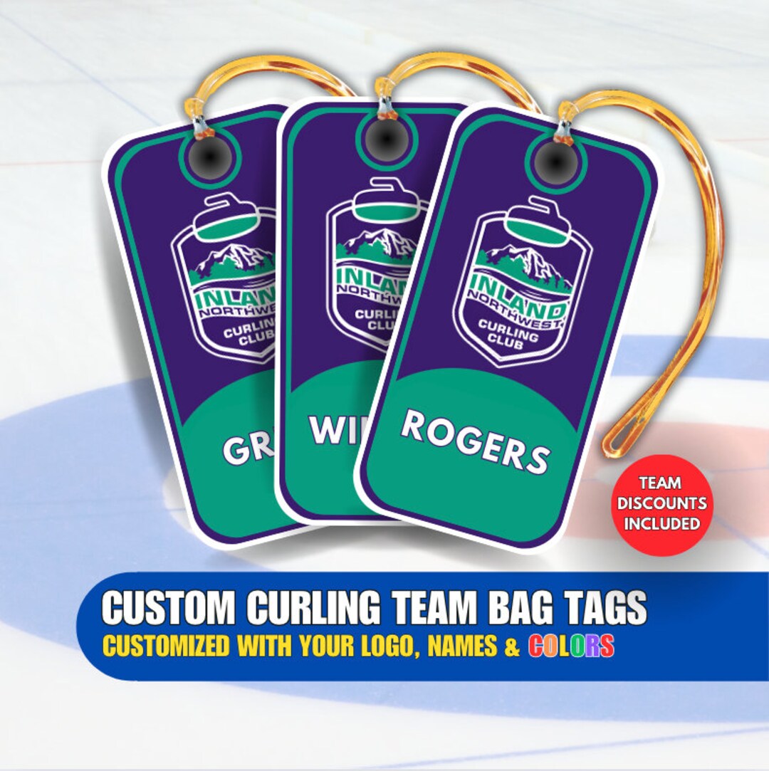 Custom Curling Team Bag Tags, Customized Curling Gifts With Your Logo ...