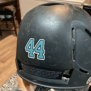 Custom 1 1/2 Inch Individual Helmet Numbers Dye Cut for Each Player ...