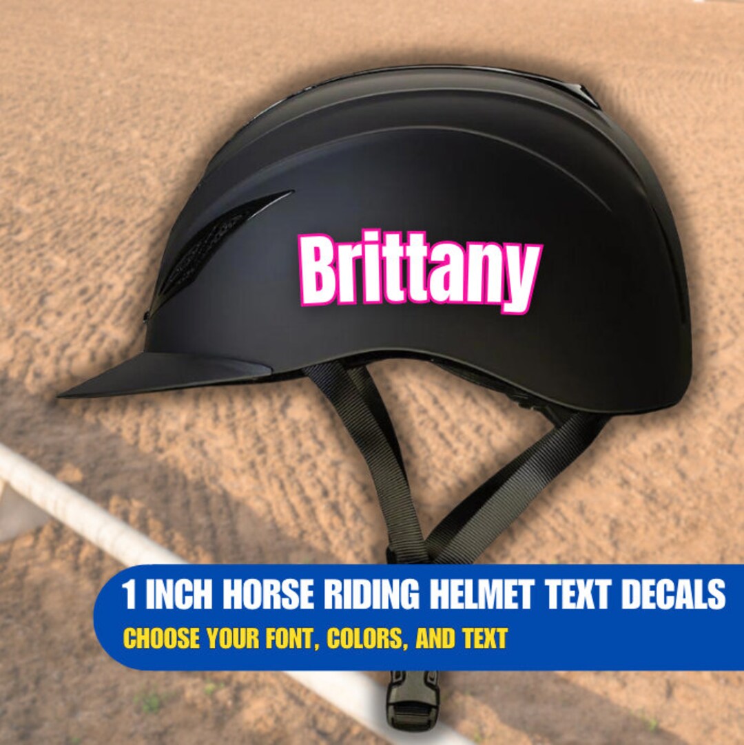 Horse Riding Helmet Name Decals, Equestrian Gifts, Dye Cut, Tough ...